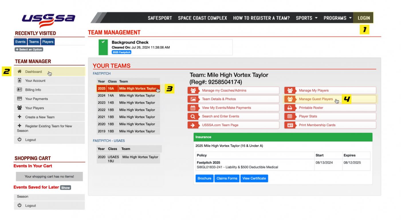 Guest Player Add - Champion Fastpitch