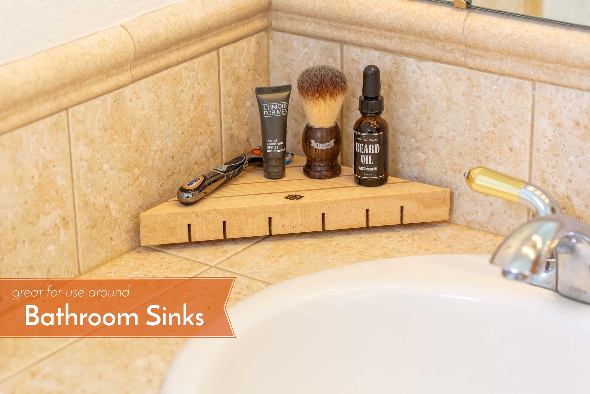 Cedar Corner Soap Bathtub Shelf – Darby Designs