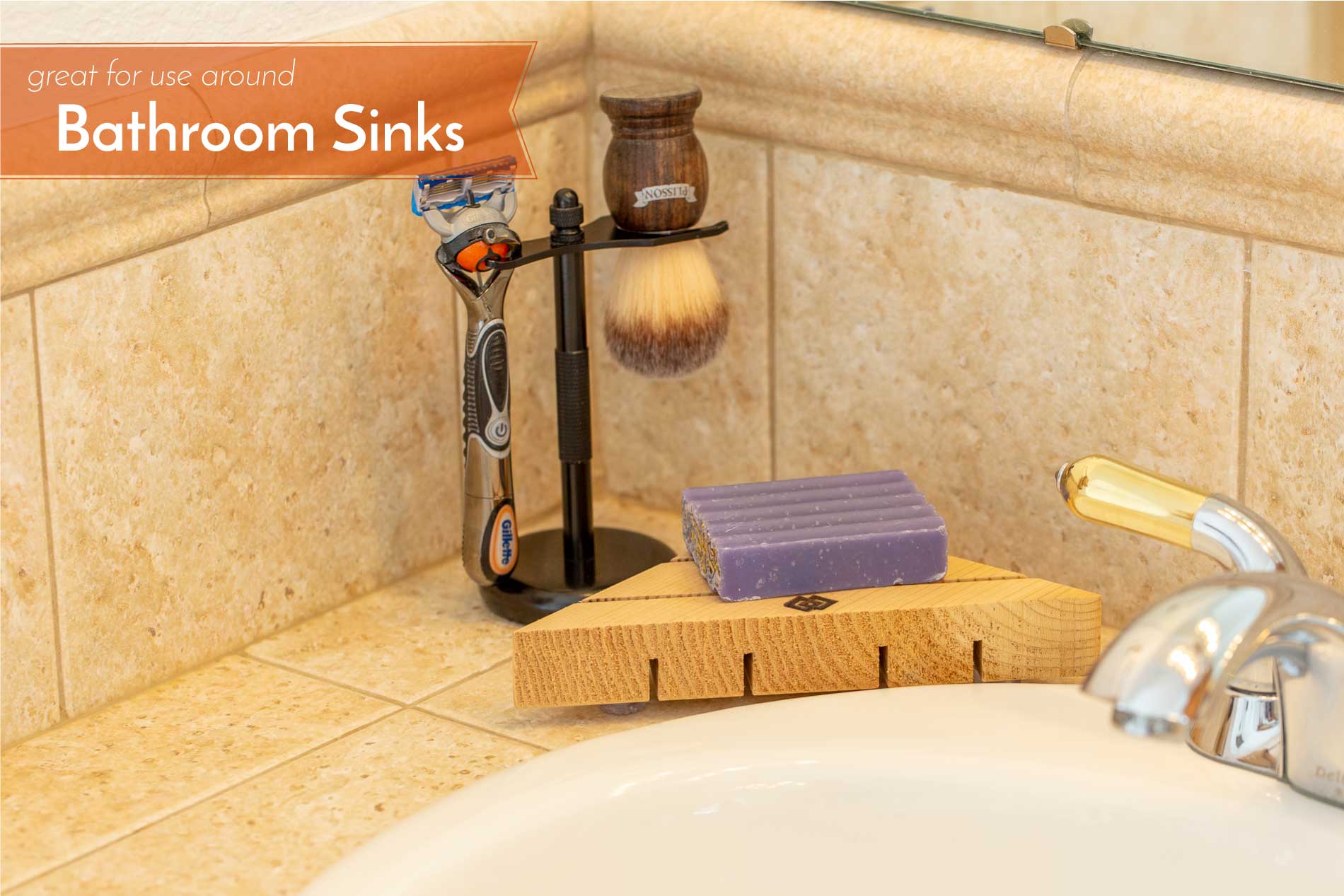 Cedar Corner Soap Bathtub Shelf – Darby Designs